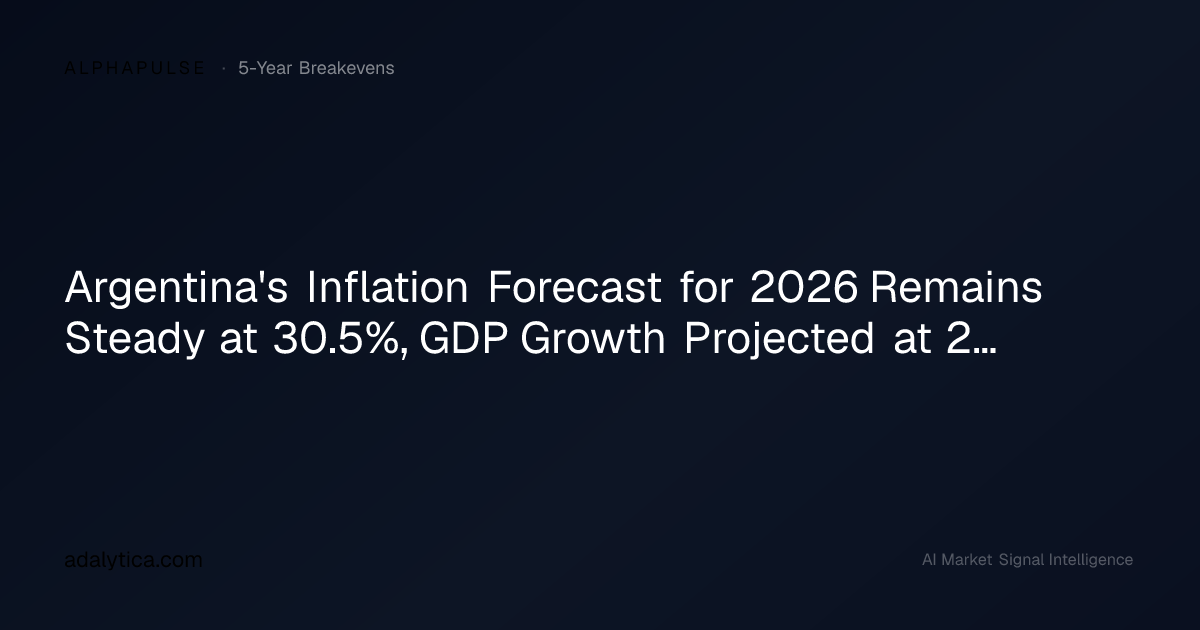 Argentina's Inflation Forecast for 2026 Remains Steady at 30.5%, GDP ...