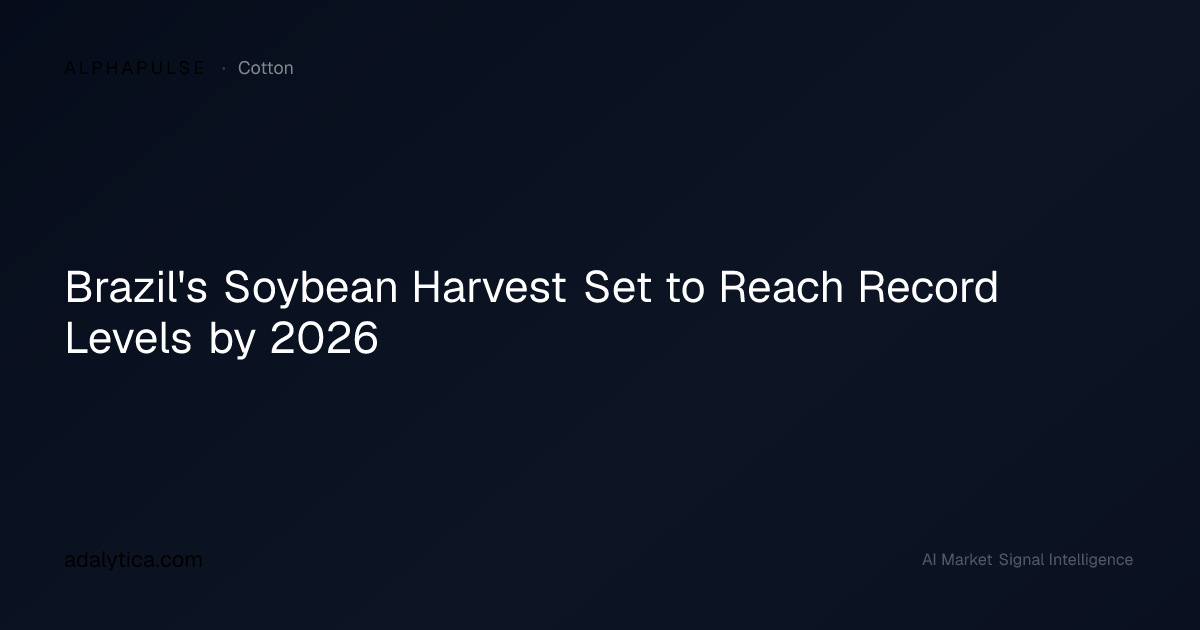 Brazil's Soybean Harvest Set to Reach Record Levels by 2026 | Cotton ...