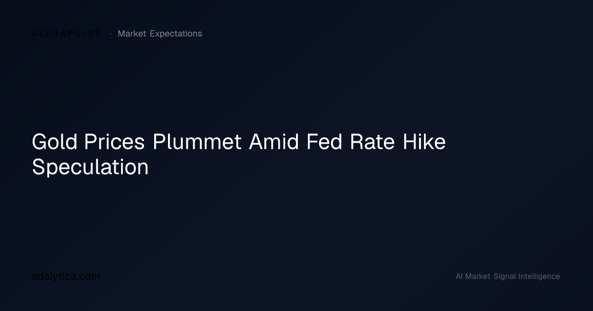 Gold Prices Plummet Amid Fed Rate Hike Speculation | Market ...