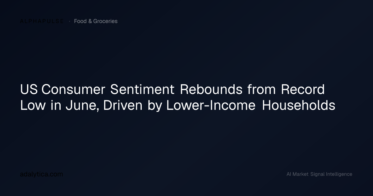 US Consumer Sentiment Rebounds from Record Low in June, Driven by Lower ...