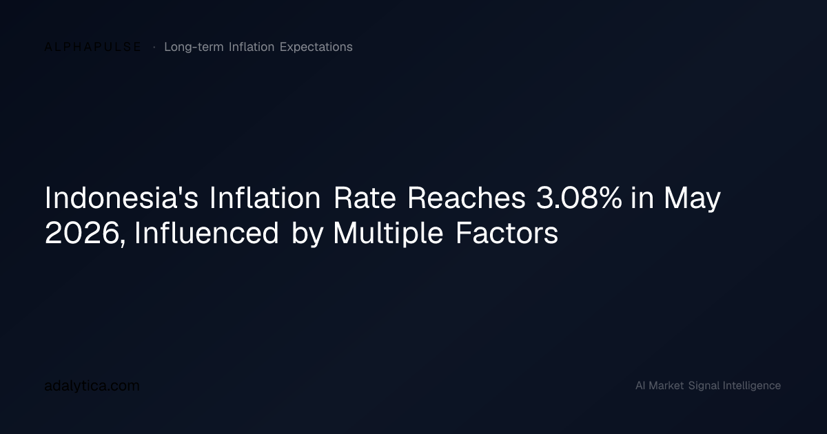 Indonesia's Inflation Rate Reaches 3.08% in May 2026, Influenced by ...