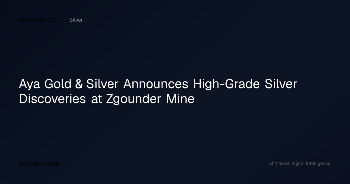 Aya Gold & Silver Announces High-Grade Silver Discoveries at Zgounder ...