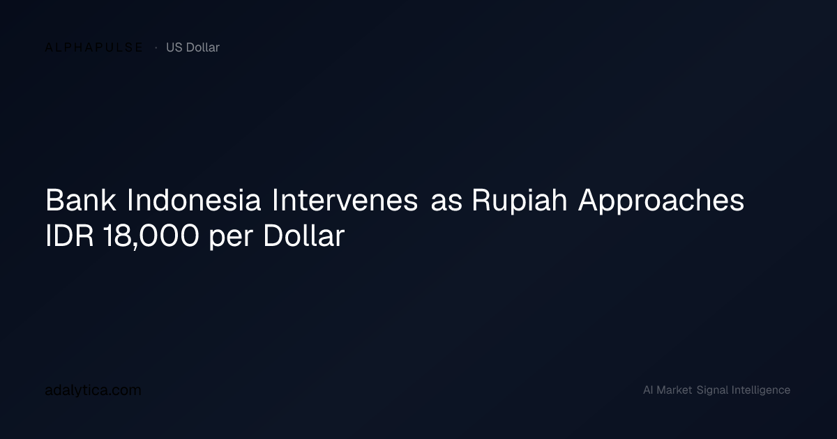 Bank Indonesia Intervenes as Rupiah Approaches IDR 18,000 per Dollar ...